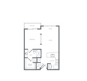 Floorplans | Alister Uptown | 1&2 Bdrm, Studio Apartments in Charlotte, NC