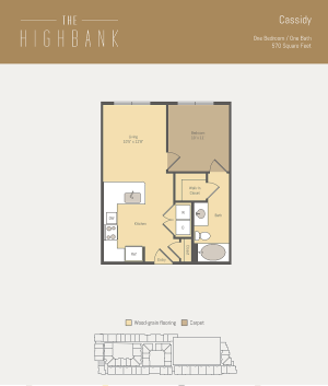 Floor Plans | The Highbank | 1-2 Bedroom Apartments in Houston