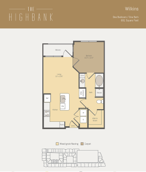 Floor Plans | The Highbank | 1-2 Bedroom Apartments in Houston