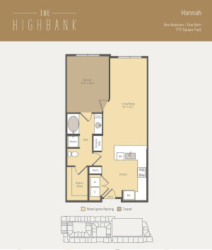 Floor Plans | The Highbank | 1-2 Bedroom Apartments in Houston