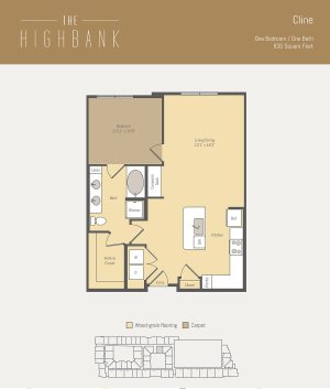 Floor Plans | The Highbank | 1-2 Bedroom Apartments in Houston