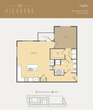 Floor Plans | The Highbank | 1-2 Bedroom Apartments in Houston