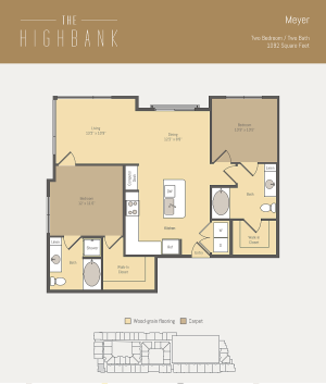 Floor Plans | The Highbank | 1-2 Bedroom Apartments in Houston
