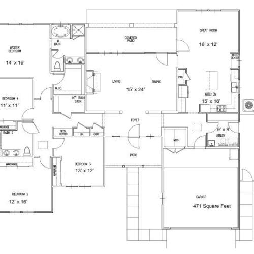 Applewood Model | 3 Bed Apartment | Schriever SFB Tierra Vista Communities