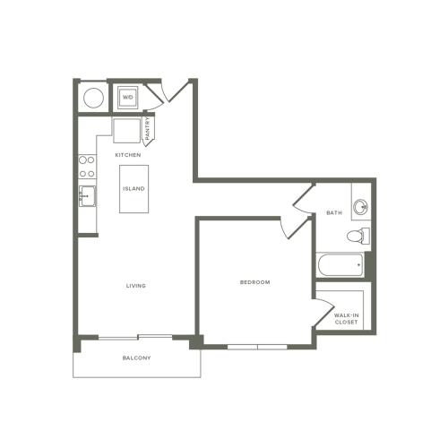 A02 | 1 Bed Apartment | Modera Edgewater