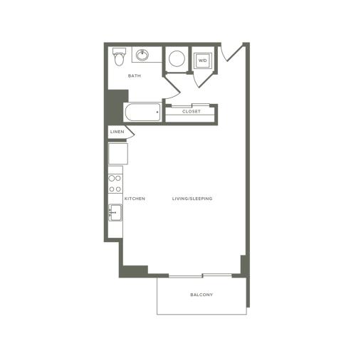 A02 | 1 Bed Apartment | Modera Edgewater