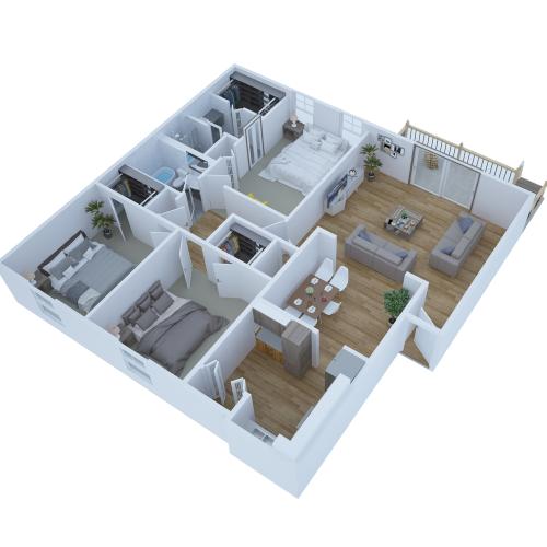 3X2 | 3 Bed Apartment | The Rio Apartments