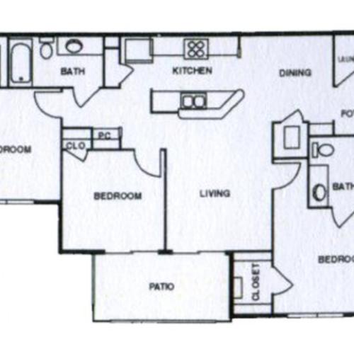 B3 | 2 Bed Apartment | Castilleja Apartments I