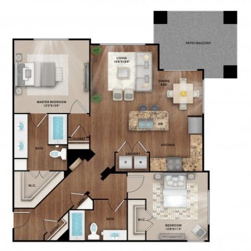 Garnet | 1 Bed Apartment | The Reserve at Sandstone Ranch (new)