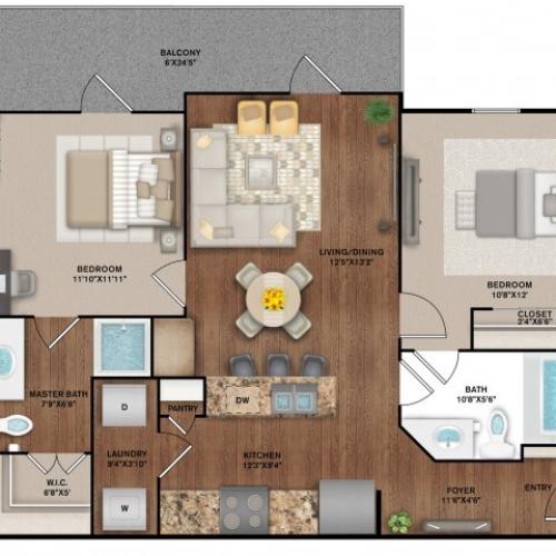 Garnet | 1 Bed Apartment | The Reserve at Sandstone Ranch (new)