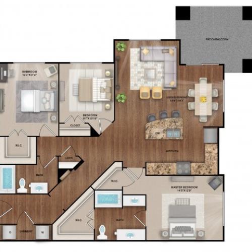 Garnet | 1 Bed Apartment | The Reserve at Sandstone Ranch (new)