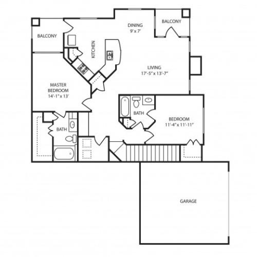 Limestone | 1 Bed Apartment | The Reserve at Sandstone Ranch (new)