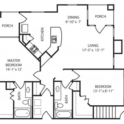 Garnet | 1 Bed Apartment | The Reserve at Sandstone Ranch (new)