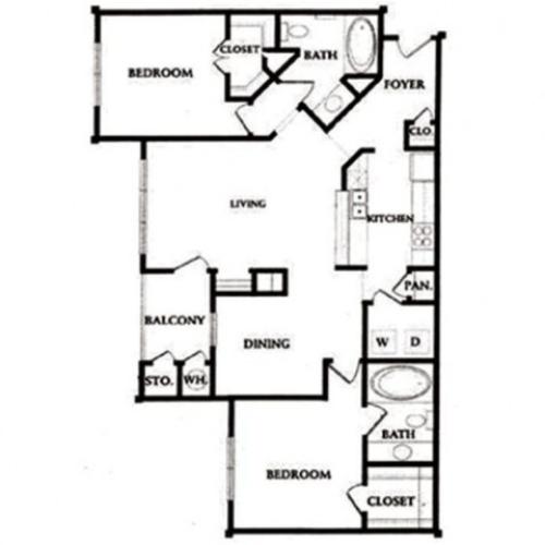 Diplomat | 2 Bed Apartment | Summer Cove Apartments