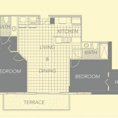 Unit B East | 1 Bed Apartment | Brickell First