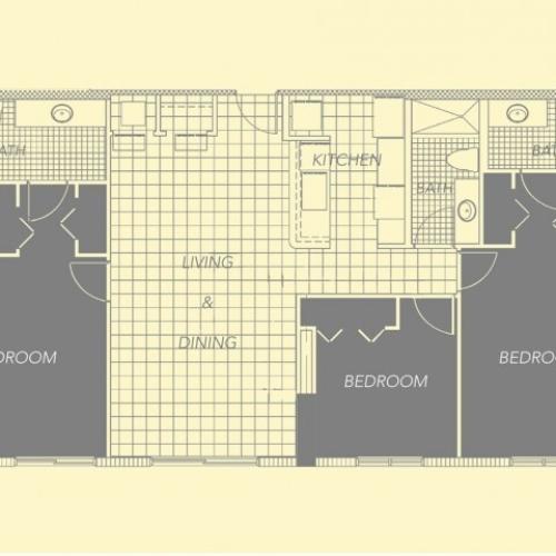 Unit B East | 1 Bed Apartment | Brickell First