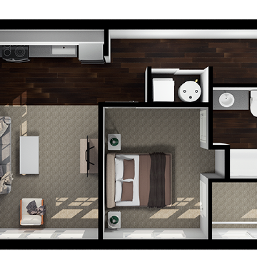 two-bedroom garden style apartment home floor plan | Find your happy ...