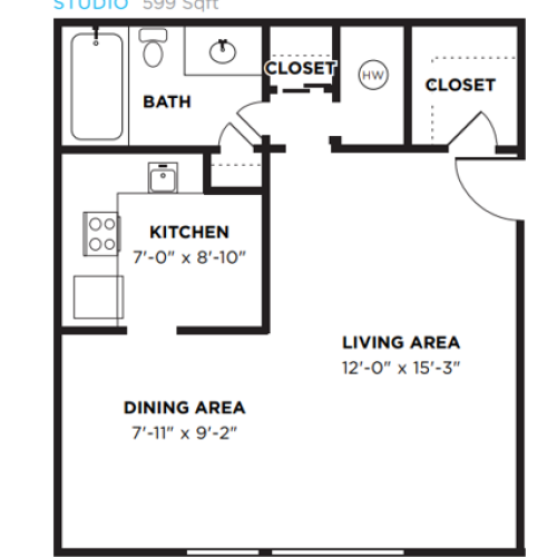 2 Bedroom/1 Bath | 2 Bed Apartment | Stonybrook Apartments