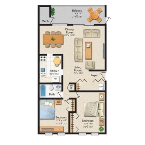 RUXTON | 2 Bed Apartment | Twin Ridge Apartments I