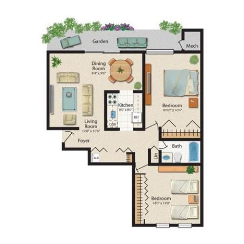 RUXTON | 2 Bed Apartment | Twin Ridge Apartments I