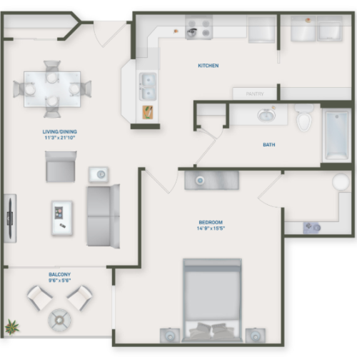 Edge | 2 Bed Apartment | Timberlake Park Apartments