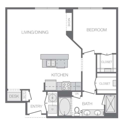 R | 2 Bed Apartment | Hanover Rice Village